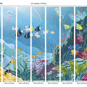 Under the Sea Wallpaper Mural, Baby Sensory Decoration Design Ideas ...