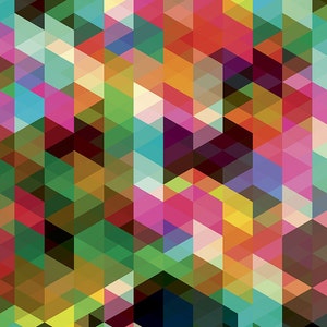 Geometric Multi Colour Wallpaper Mural, Geometric Colourful Shapes Wall ...