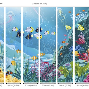 Under the Sea Wallpaper Mural, Baby Sensory Decoration Design Ideas ...