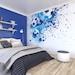 Football Splash Wallpaper Mural, Blue Football Room Decor Ideas ...