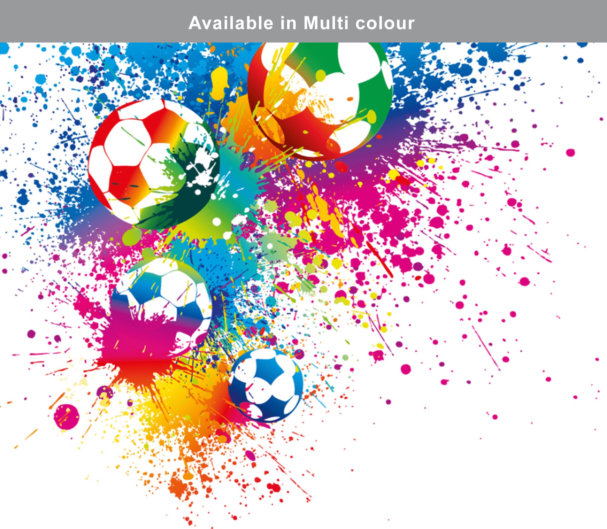 Football Splash Wallpaper Mural, Blue Football Room Decor Ideas ...