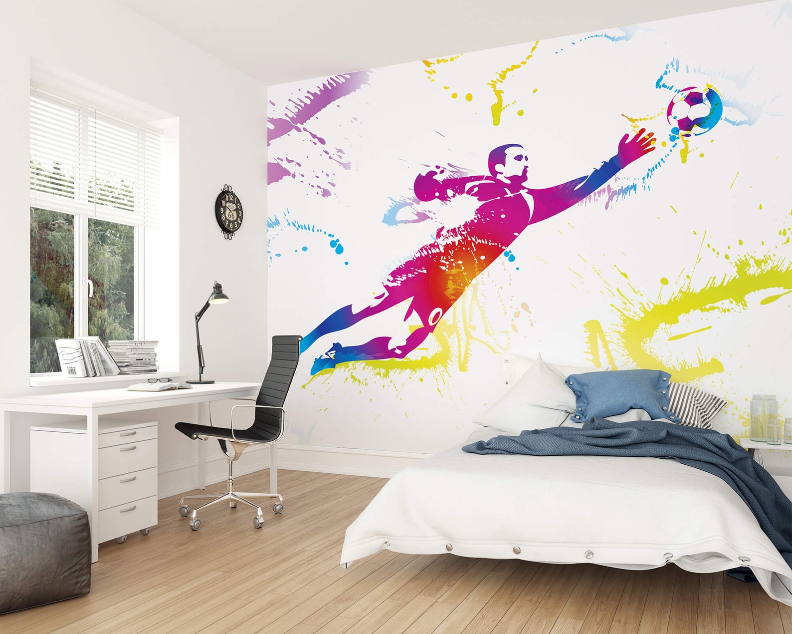 Football Bedroom Wallpaper Mural Goal Keeper Decor Football - Etsy UK