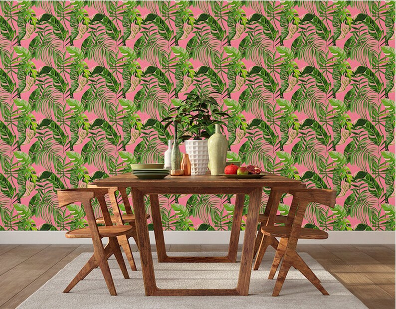 SAMPLE PALMERA Wallpaper Collection Tropical Green Palm - Etsy