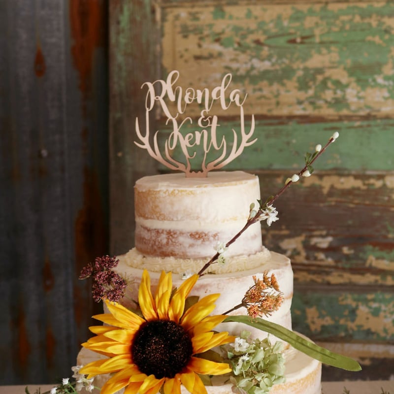 Wood Wedding Cake Topper - Etsy