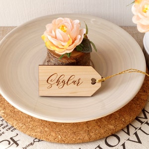 Place Cards - Wedding Place Tags - Personalized Wooden Name Tags ...