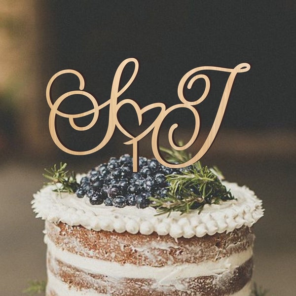 Initial Cake Toppers for Wedding - Etsy