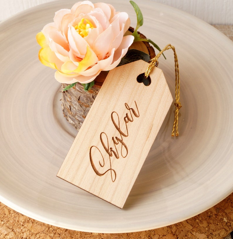 Place Cards Wedding Place Tags Personalized Wooden Name - Etsy