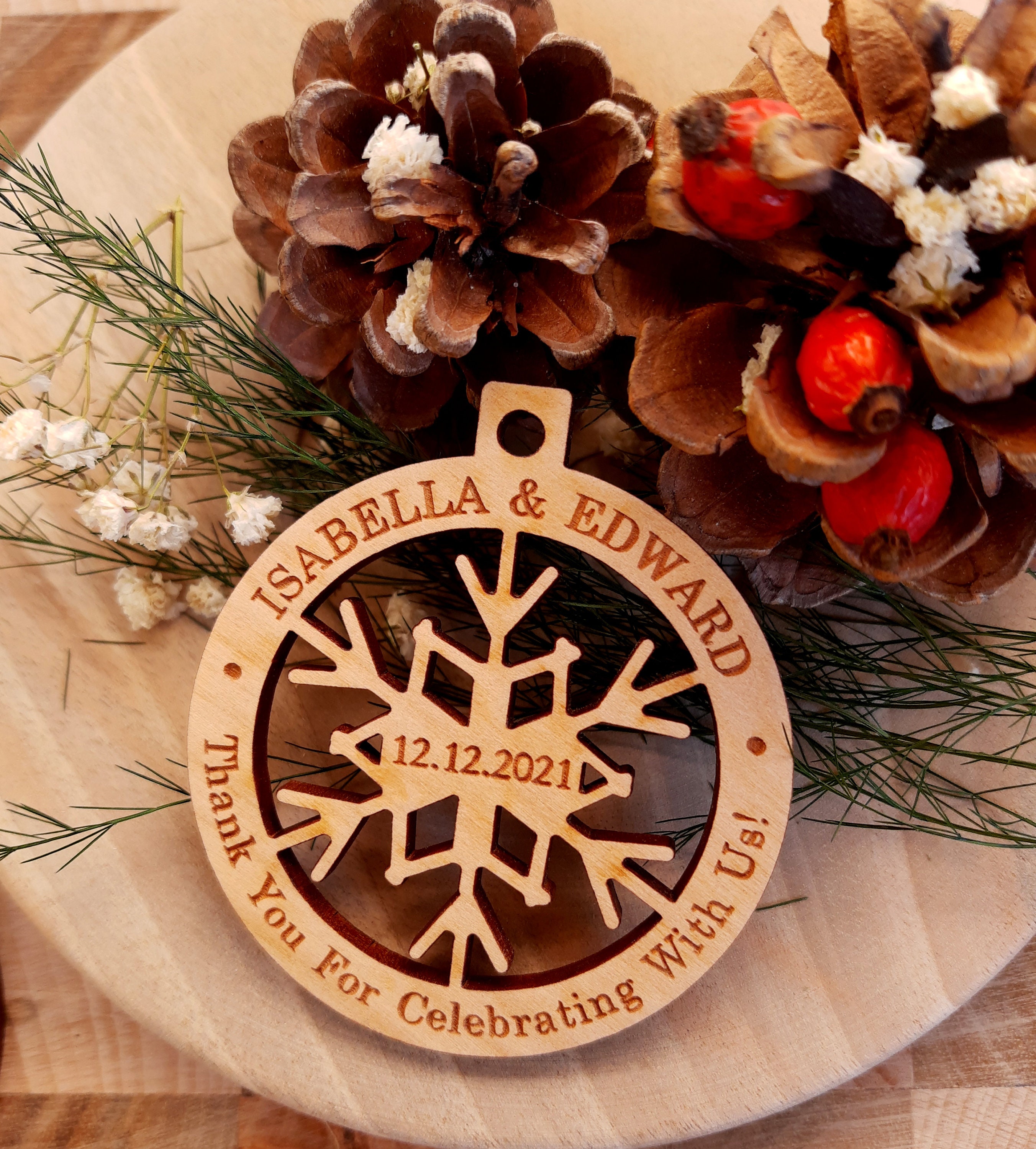 Wedding Favors Winter Wedding Favors Snowflake Ornaments - Etsy