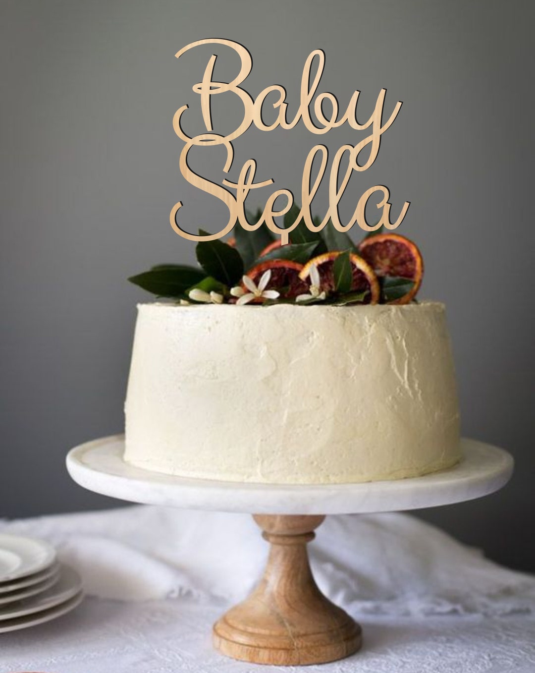 Baby Name Cake Topper, Baby Girl or Baby Boy Cake Topper, Baby Shower ...