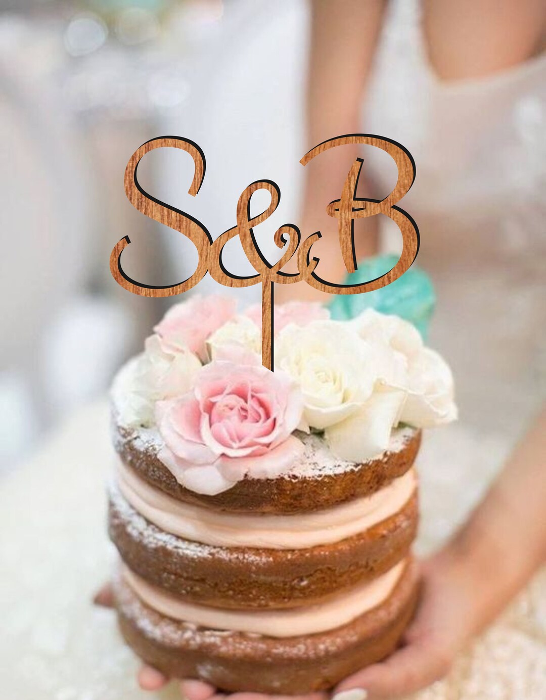 Wedding Cake Topper, Initials Cake Topper, Letters Cake Topper ...