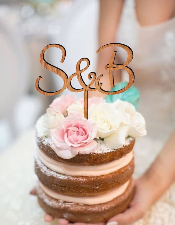 Wedding Toppers Letters 6'' Wedding Rhinestone Cake Topper, Monogram