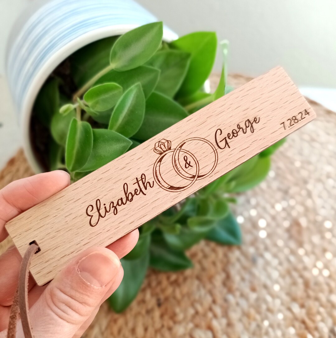 Wedding Favors Bookmarks - Personalized Wooden Bookmarks - Gifts for ...