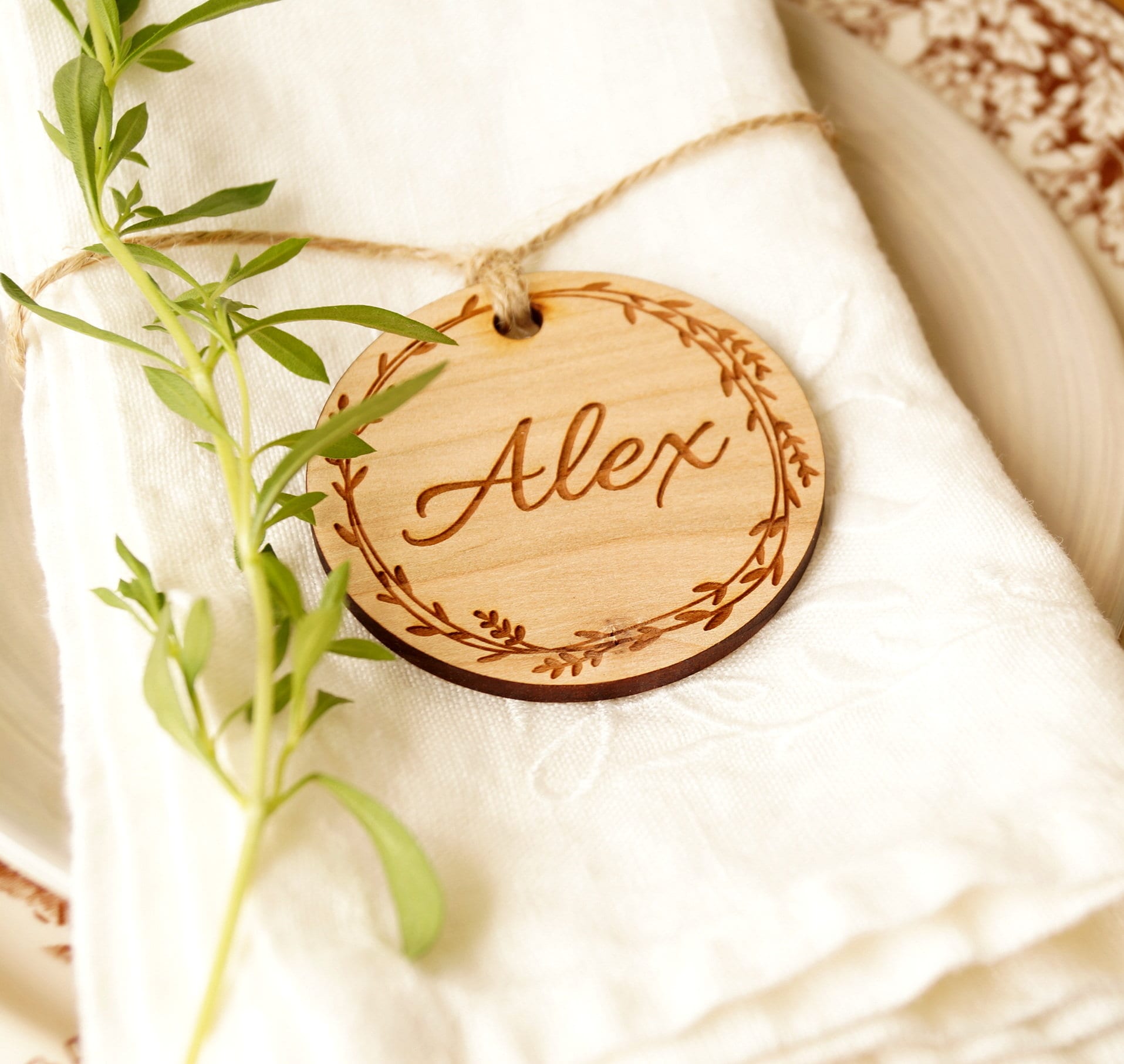 Place Tags Wedding Place Cards Rustic Wooden Name Tags - Etsy