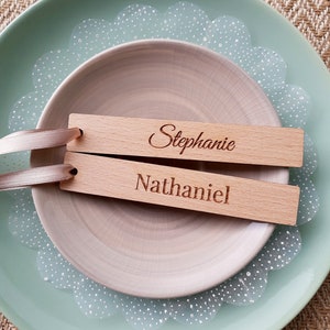 Bookmark Place Cards Double up as Wedding Favors - Personalized Wooden ...
