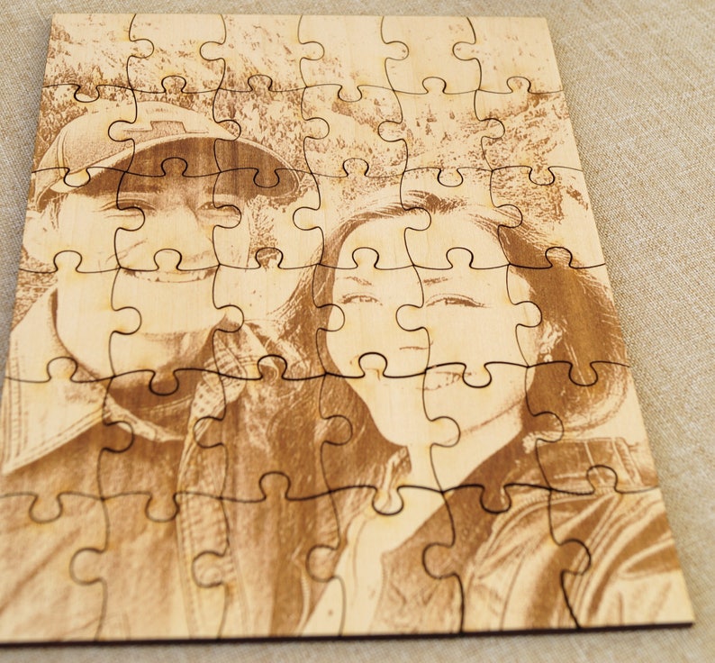 Wooden Picture Puzzle Laser Engraved Puzzle Personalized With | Etsy