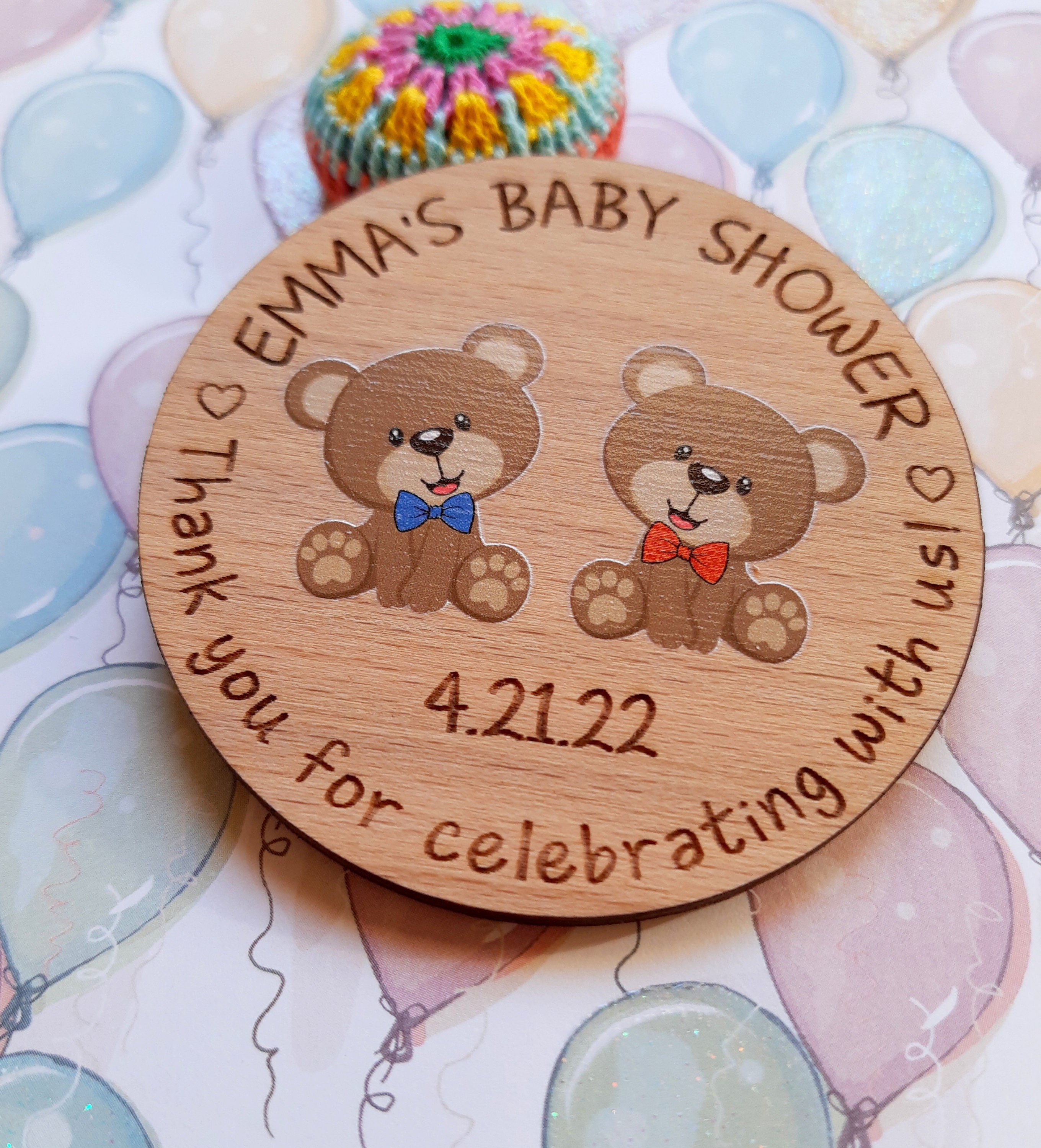 Twins Baby Shower Favors - Twins Baby Shower Magnets - Baby Sprinkle ...