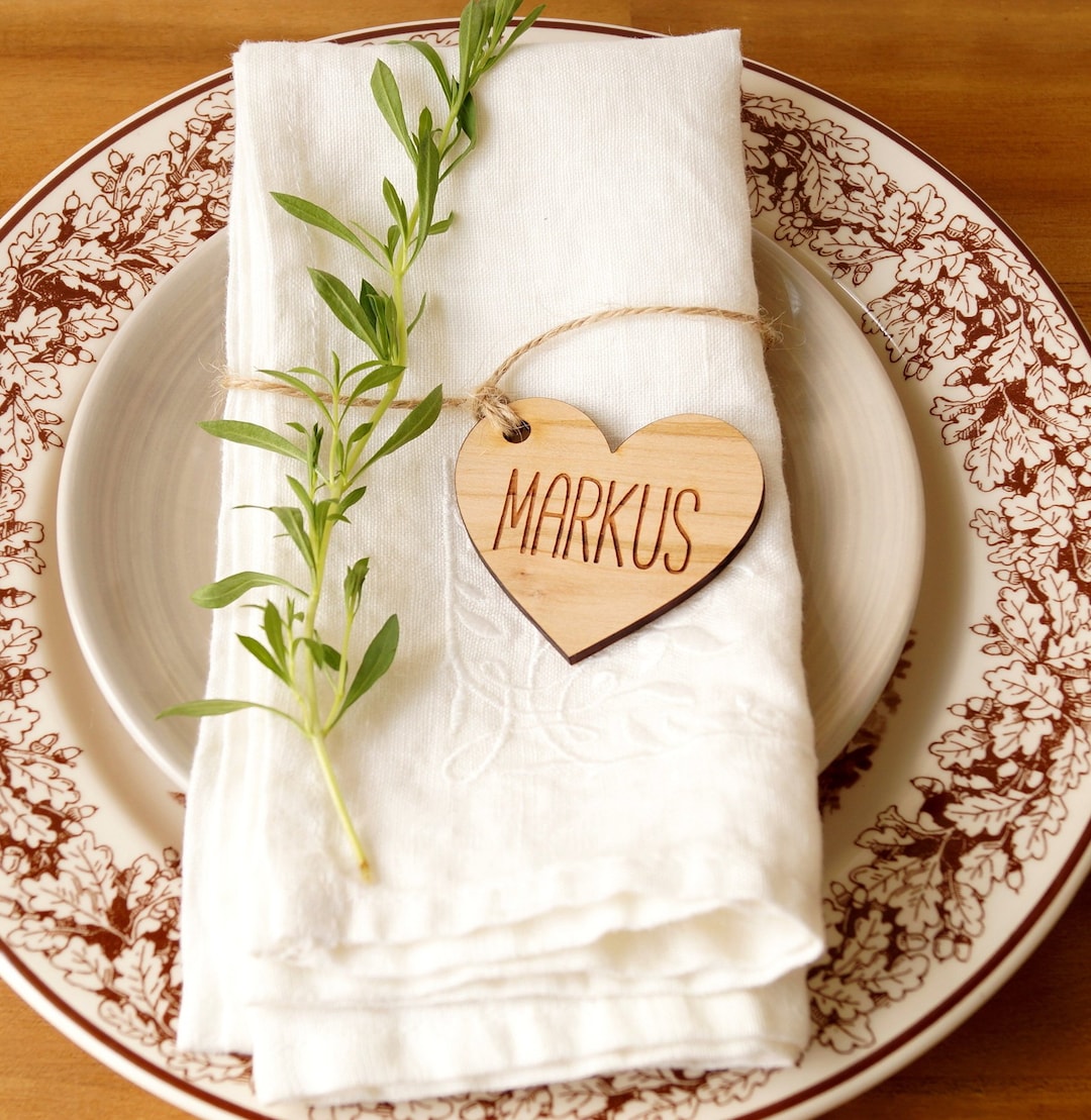 Place Cards, Wedding Place Cards, Wooden Place Setting, Wedding Escort ...