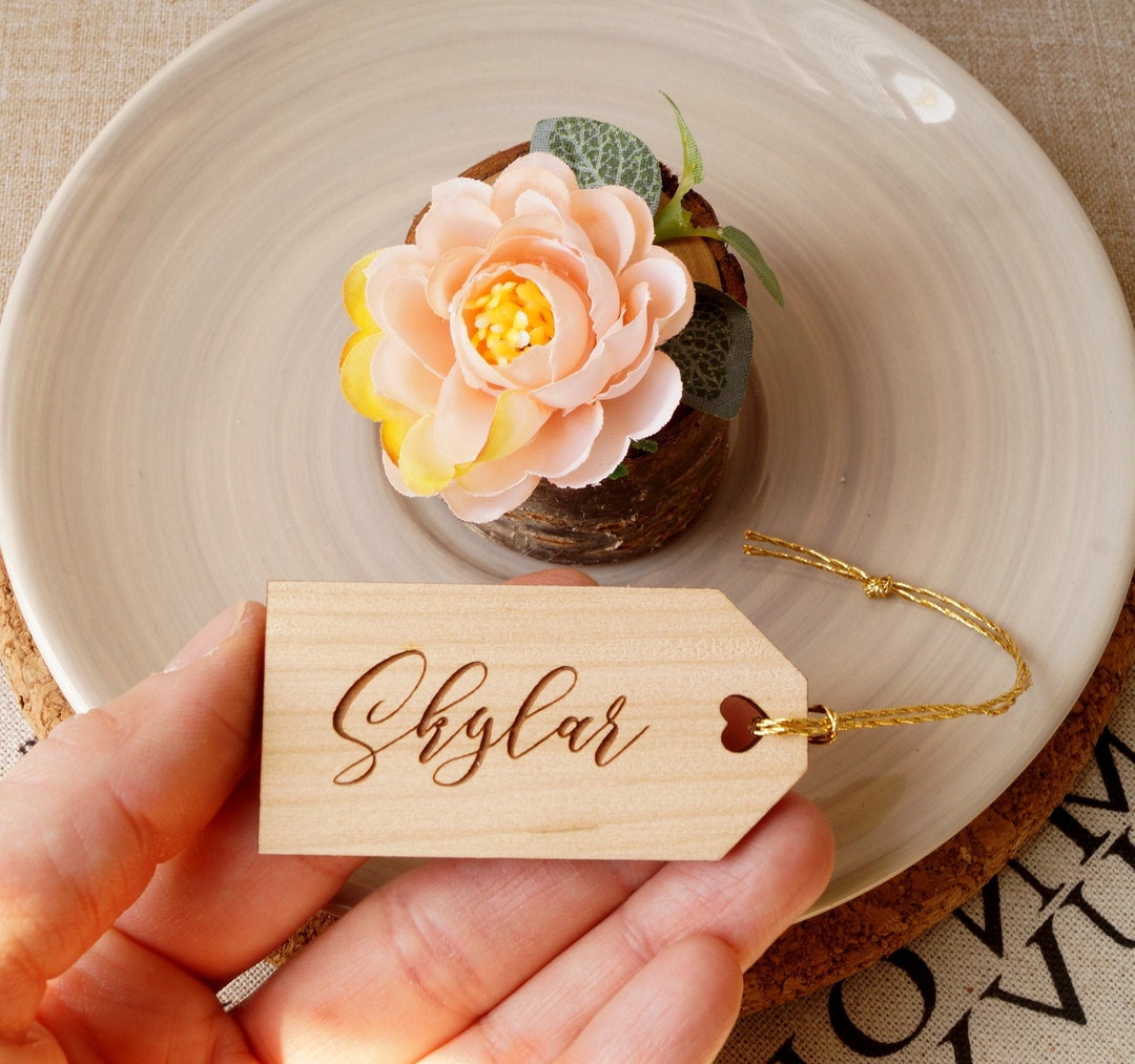 Place Cards - Wedding Place Tags - Personalized Wooden Name Tags ...