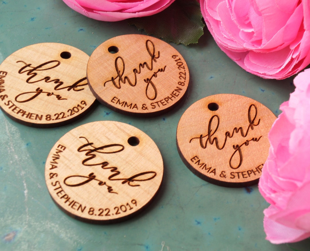 Thank You Tags, Wedding Gift Tags, Wooden Tags, Personalized Thank You ...