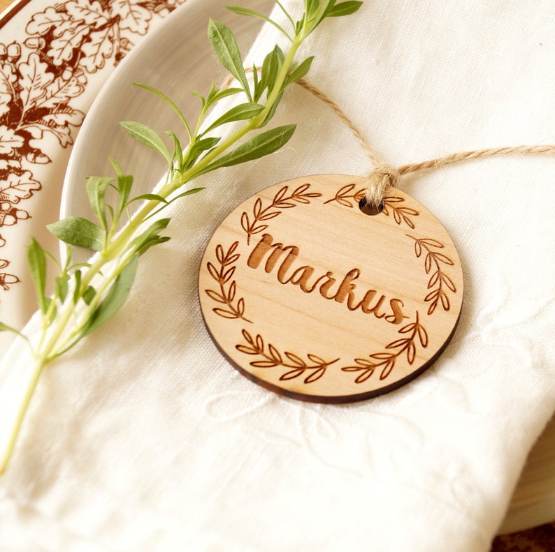Place Cards Personalized Wedding Place Tags Rustic Wooden - Etsy