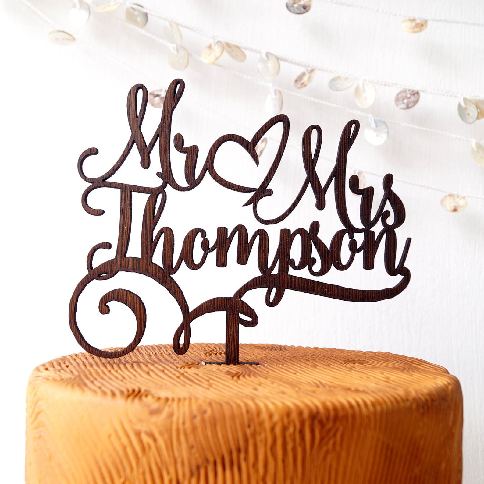 Mr and Mrs Cake Topper Personalized Wedding Cake Topper | Etsy