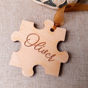 Wedding Favors - Personalized Puzzle Ornament That Doubles up as Place ...