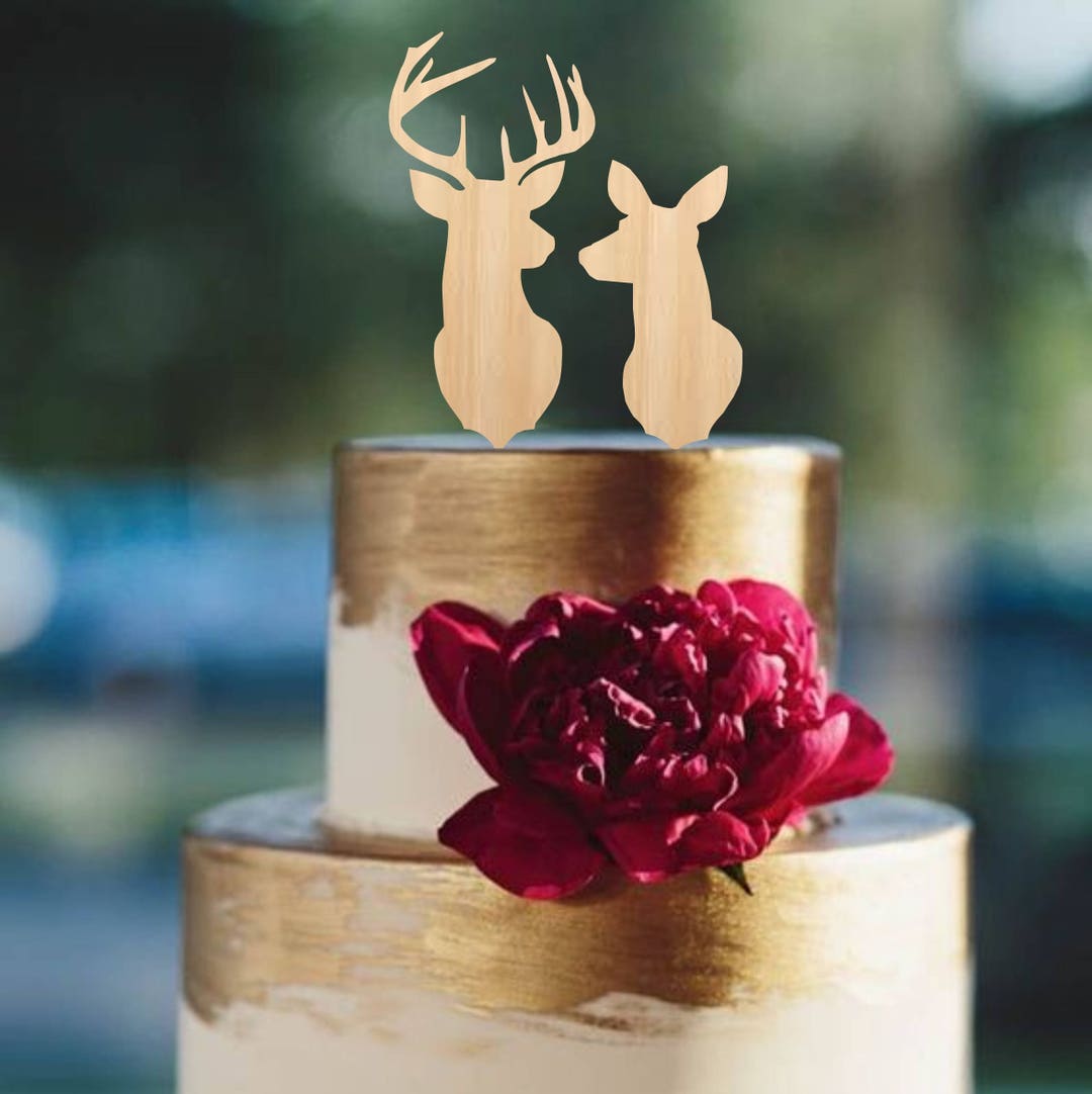 Cake Topper, Buck and Doe Topper, Wedding Cake Topper, Deer Topper ...
