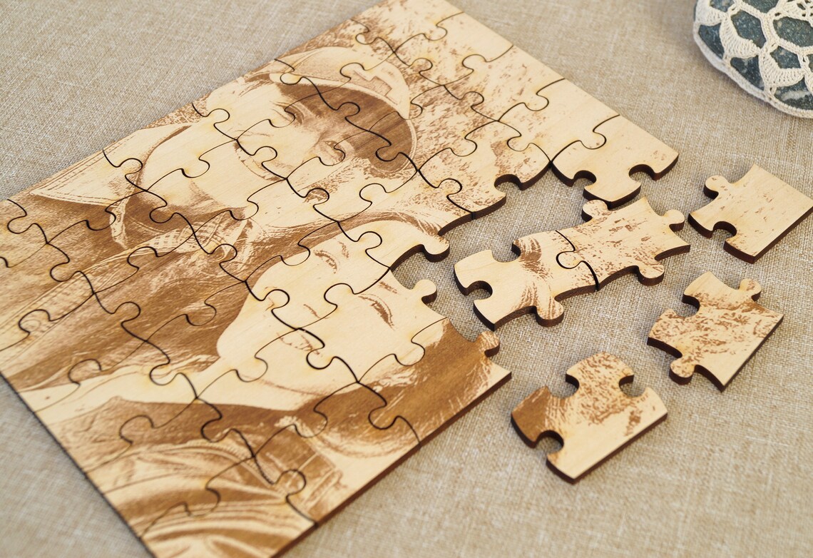 Wooden Picture Puzzle Laser Engraved Puzzle Personalized With - Etsy