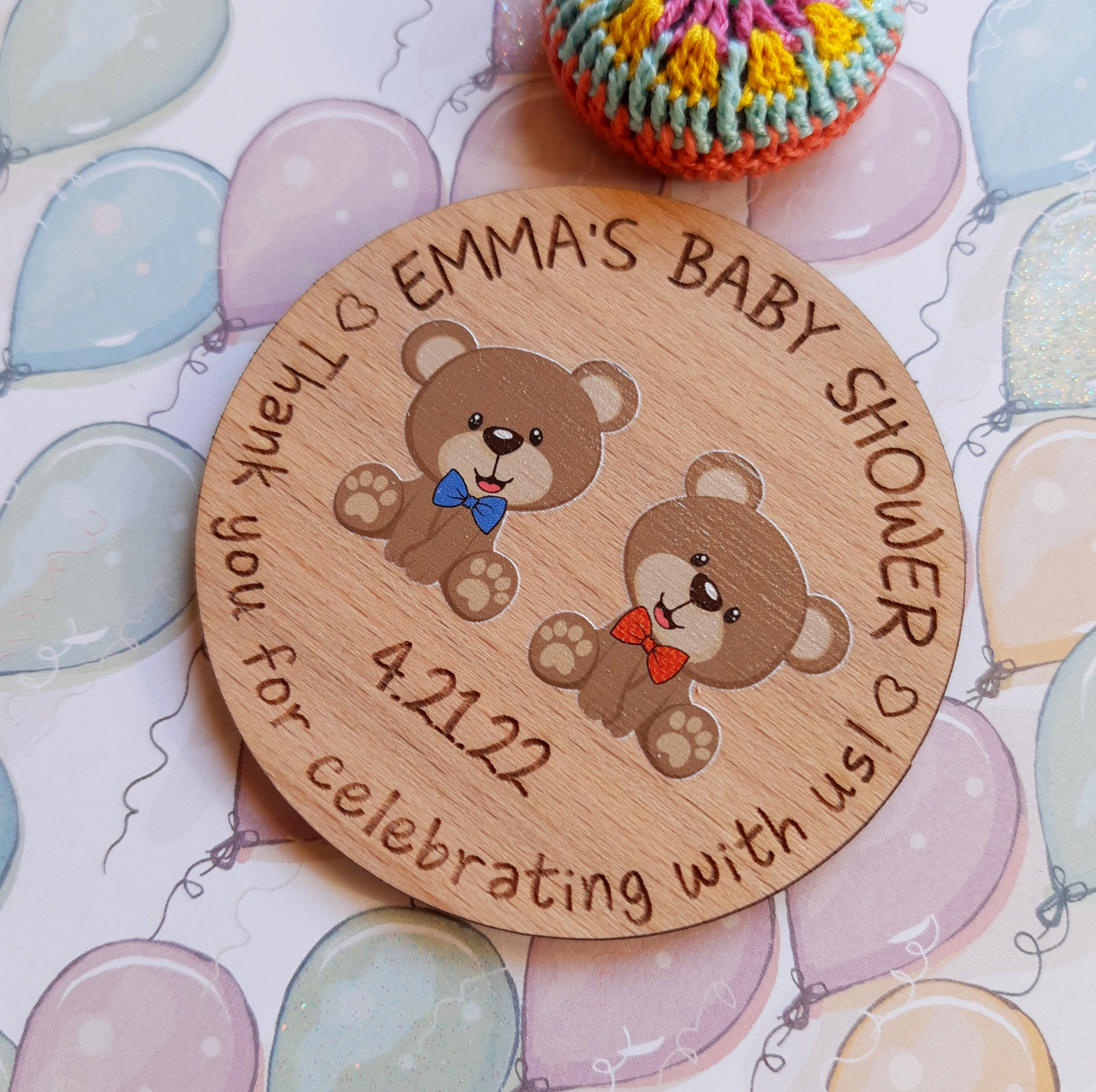Twins Baby Shower Favors - Twins Baby Shower Magnets - Baby Sprinkle ...