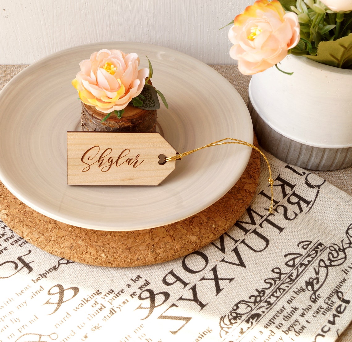 Place Cards Wedding Place Tags Personalized Wooden Name - Etsy