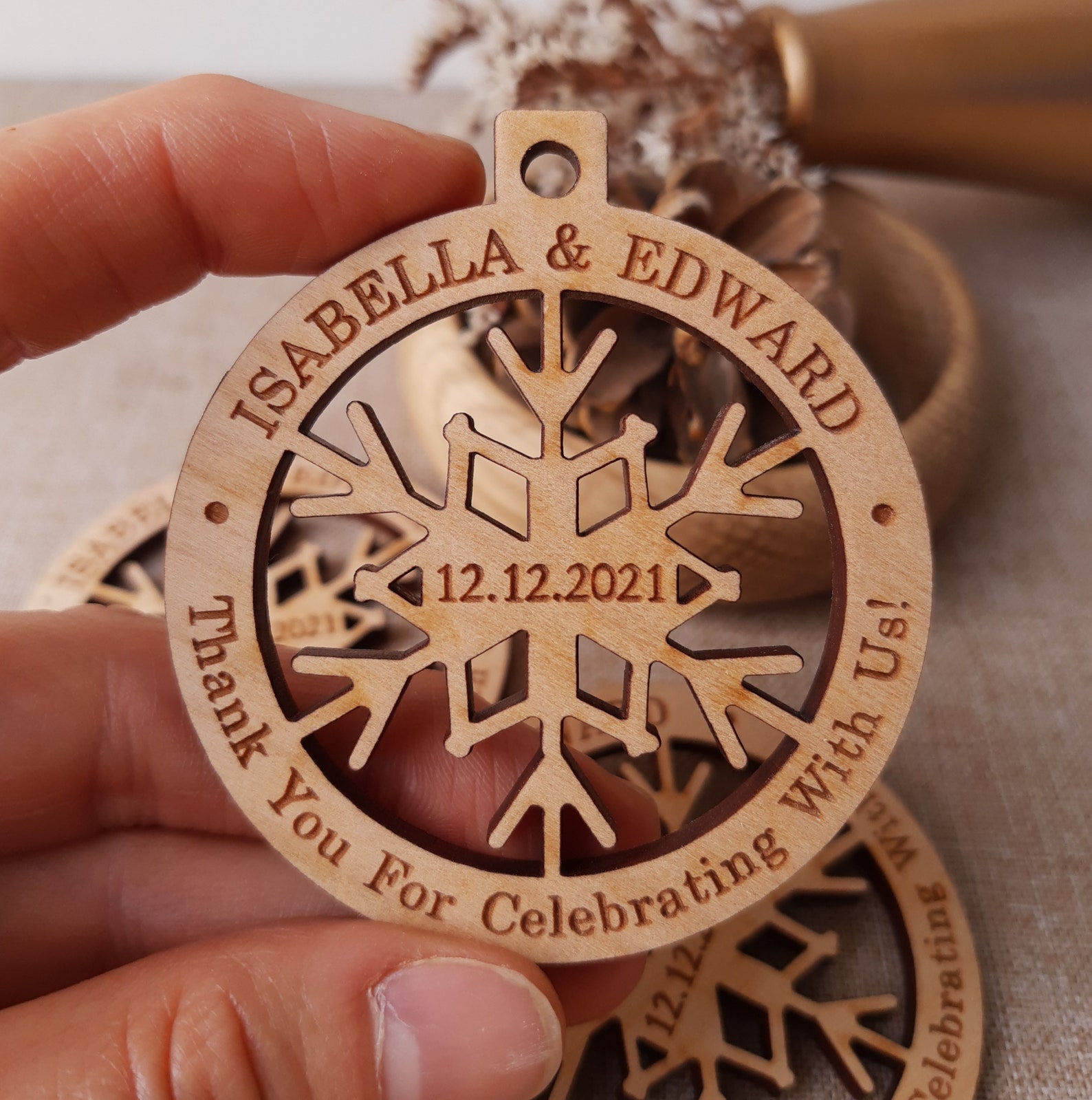 Wedding Favors, Winter Wedding Favors, Wedding Favor Ornaments ...