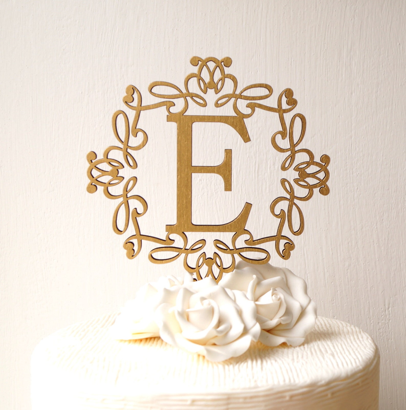 Monogram Cake Topper, Cake Topper for Wedding, Wedding Cake Topper ...