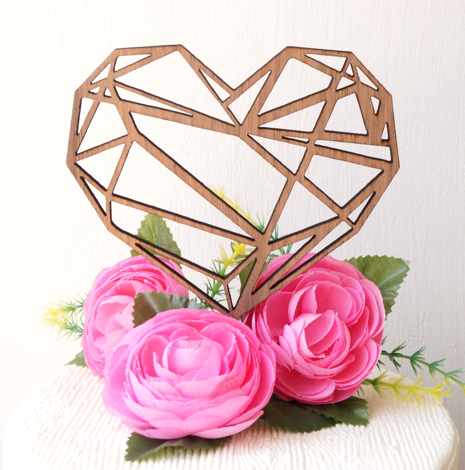 Cake Topper for Wedding Heart Cake Topper Rustic Wooden Cake - Etsy