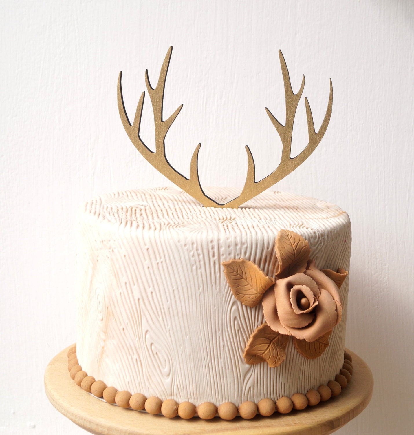 Antlers Cake Topper, Rustic Cake Topper, Deer Antlers Topper, Wooden ...
