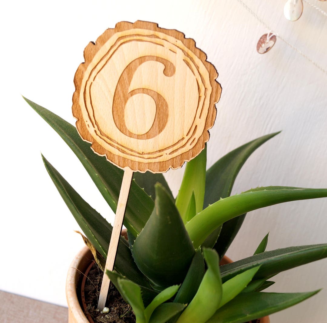 Wooden Table Numbers, Wedding Table Number, Tree Slice Table Numbers ...