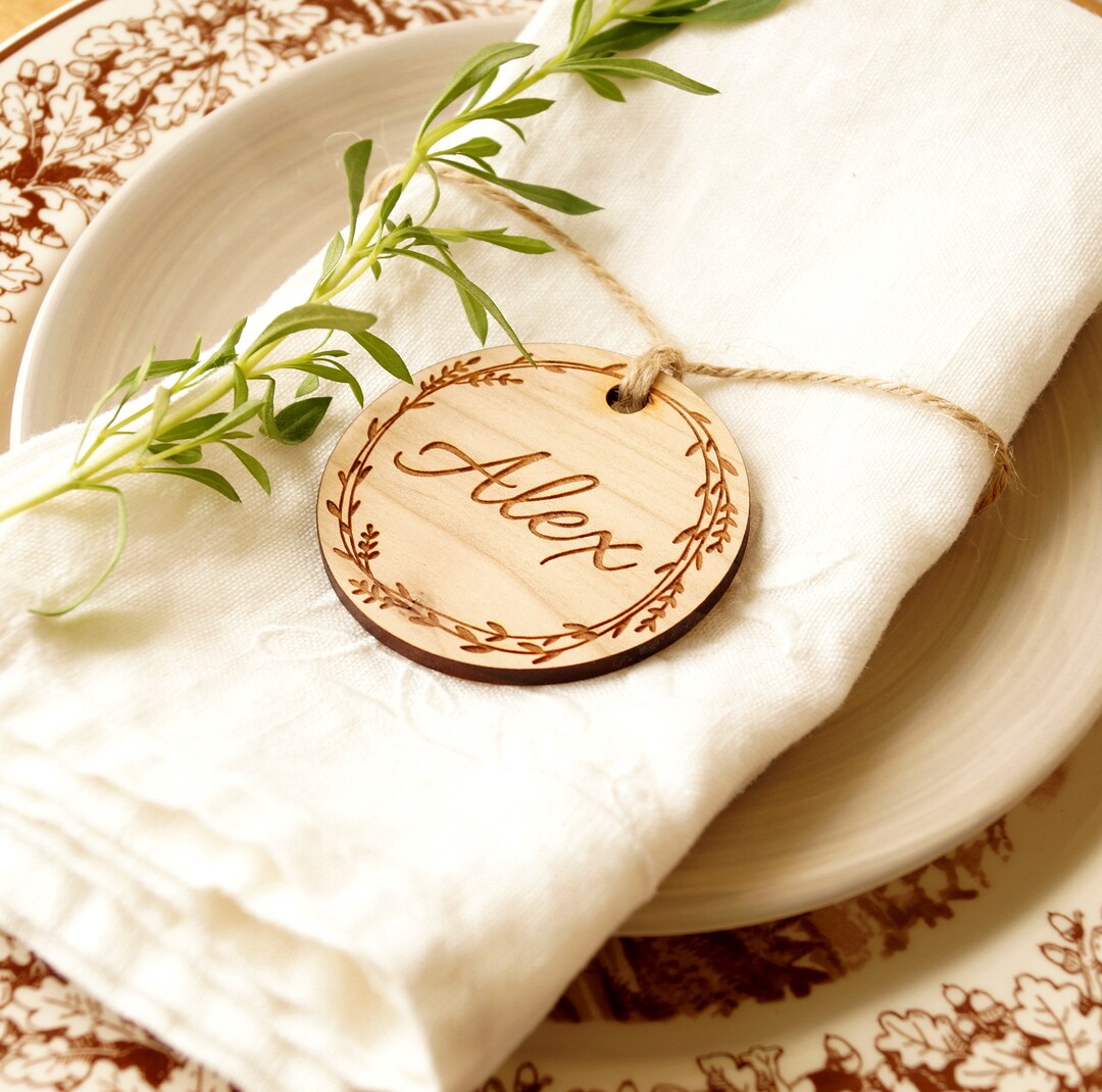 Place Tags, Wedding Place Cards, Rustic Wooden Name Tags, Wedding Place ...