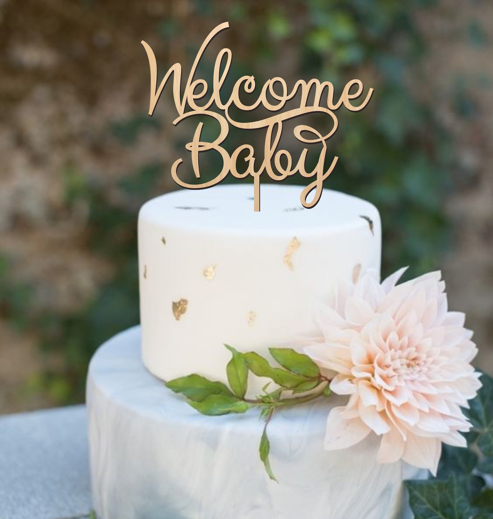 Baby Shower Cake Topper Welcome Baby Cake Topper Wooden - Etsy