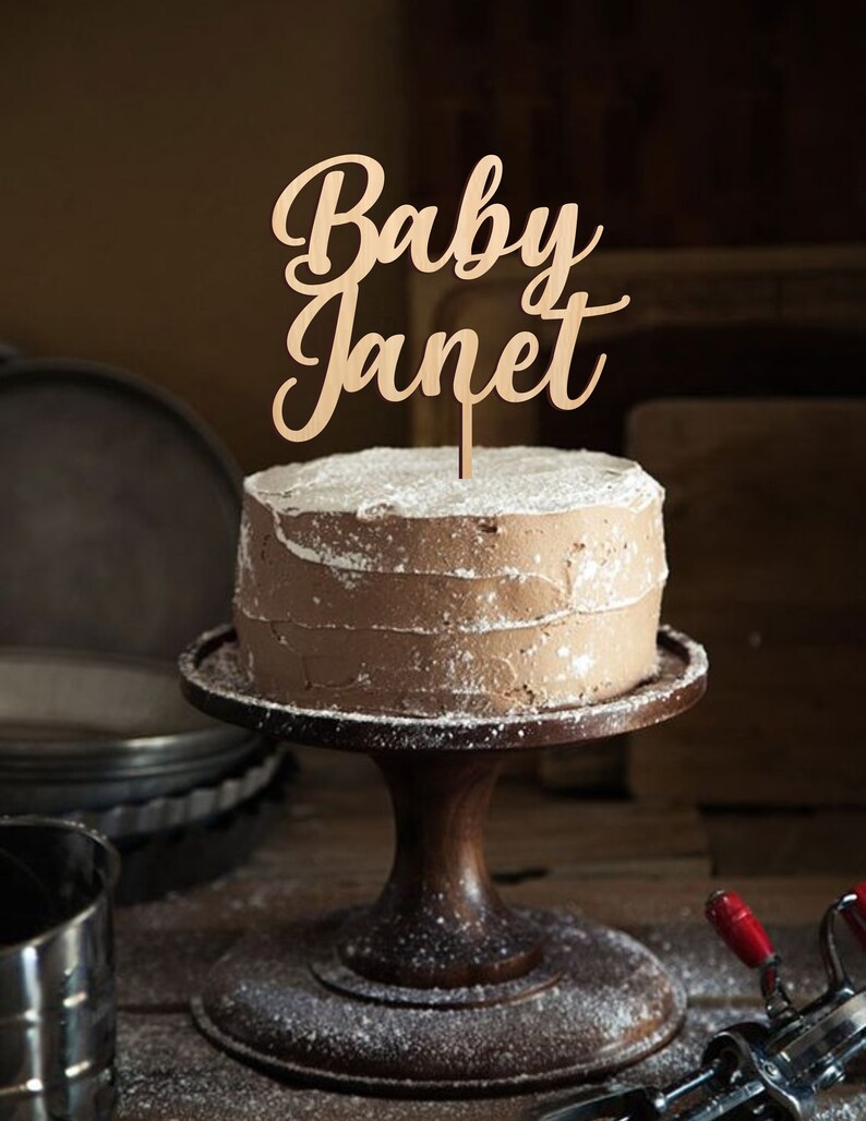 Baby cake topper Baby Girl or Baby Boy name cake topper Baby | Etsy