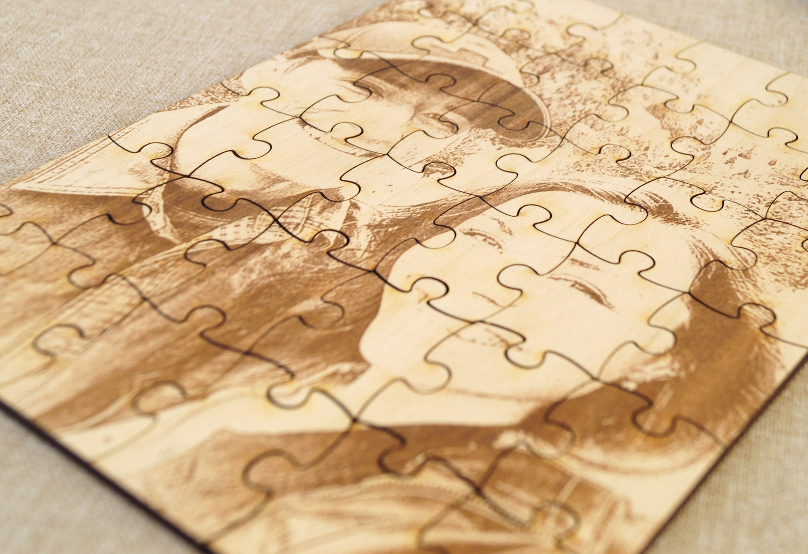 Wooden Picture Puzzle Laser Engraved Puzzle Personalized With | Etsy