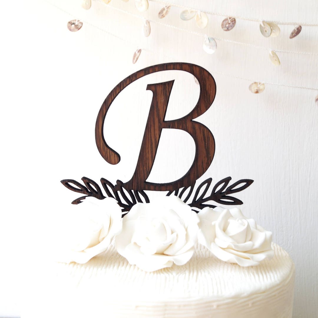 Cake Topper, Monogram Cake Topper, Wedding Cake Topper, Single Monogram ...