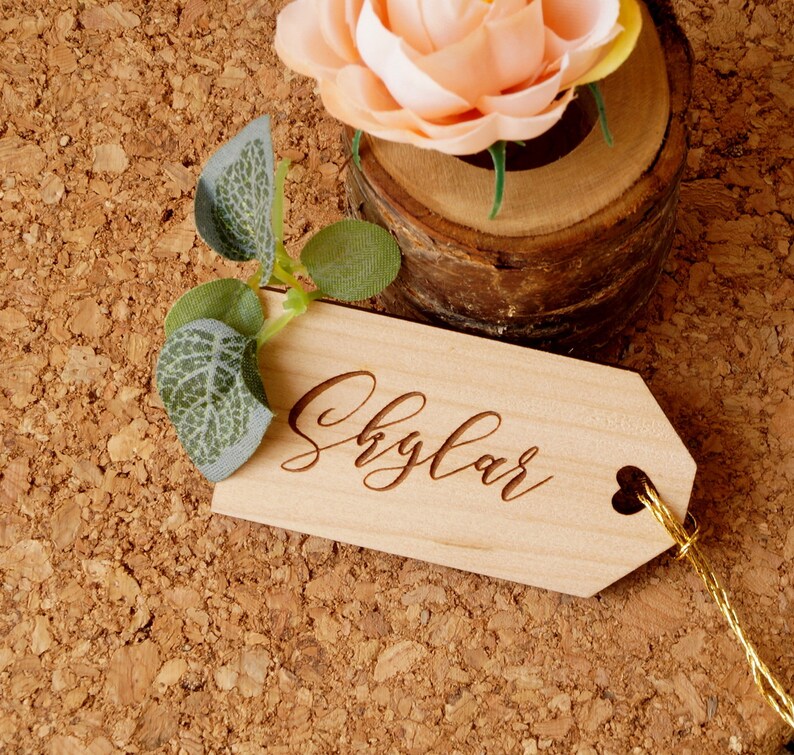 Place Cards Wedding Place Tags Personalized Wooden Name - Etsy