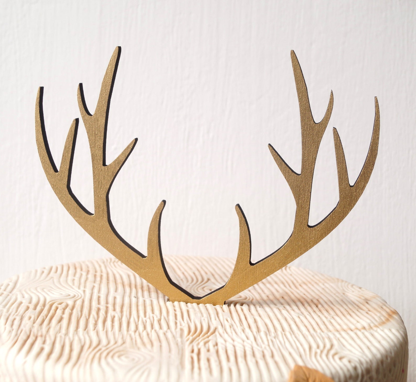Antlers Cake Topper, Rustic Cake Topper, Deer Antlers Topper, Wooden ...