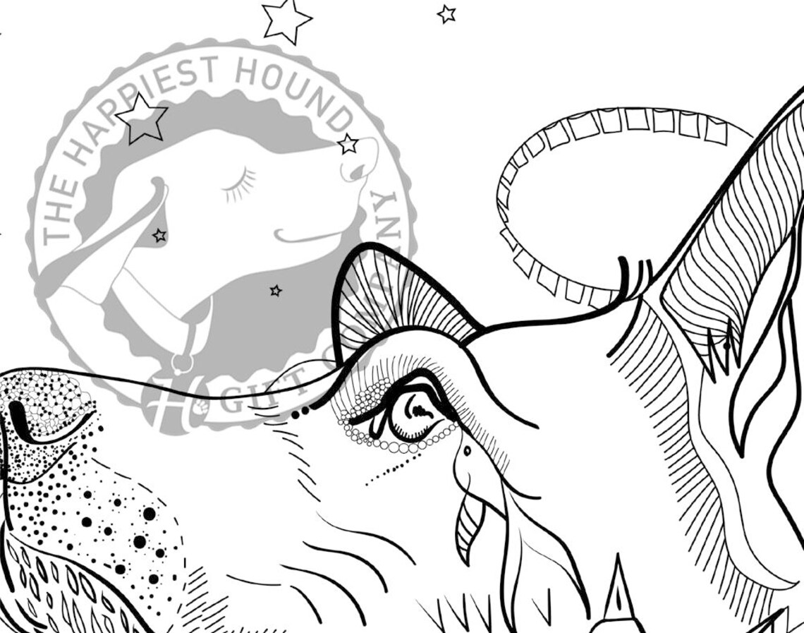 A4 WOLF and Other Animals ~ Single Coloring Page ~ Digital Download ...
