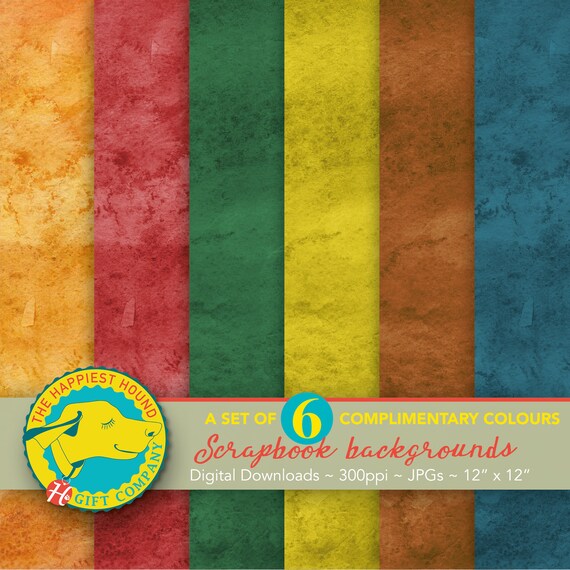 6 Rich Watercolor Digital Paper Backgrounds. Digital - Etsy