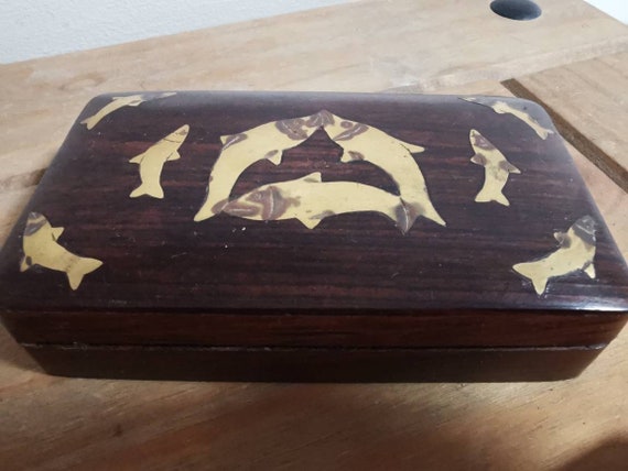 Stunning Little Inlaid Box Fish /koi | Etsy