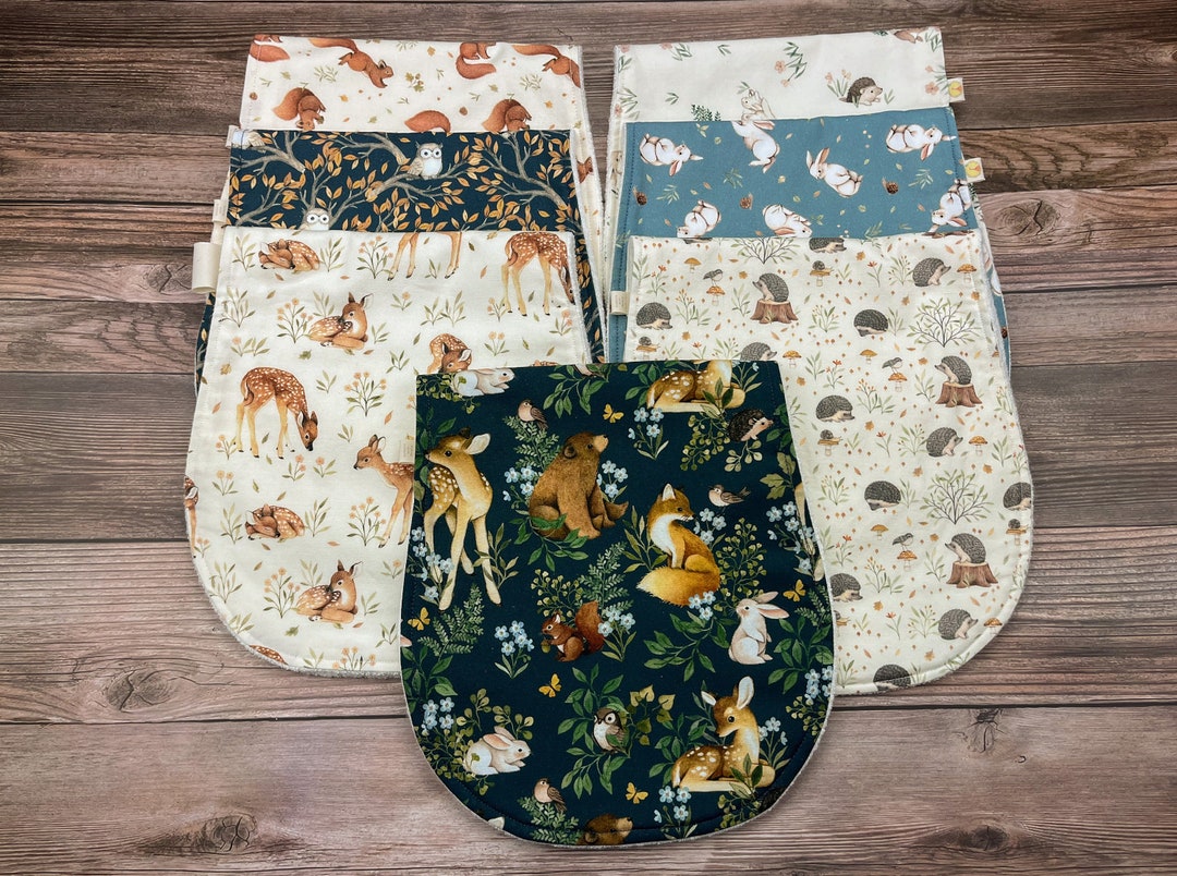 Organic Bamboo Cotton Burp Cloth: Woodland Nursery Newborn Gift - Etsy