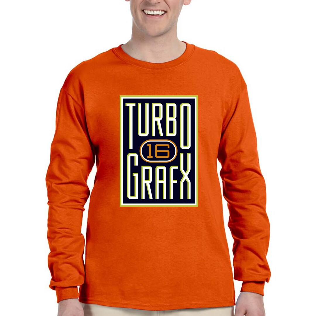 Turbo Grafx 16 Long Sleeve T-shirt NEW pick Your Size Retro Video Game ...