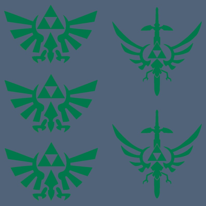 The Legend of Zelda Triforce Master Sword Lot of 5 Vinyl Decal | Etsy