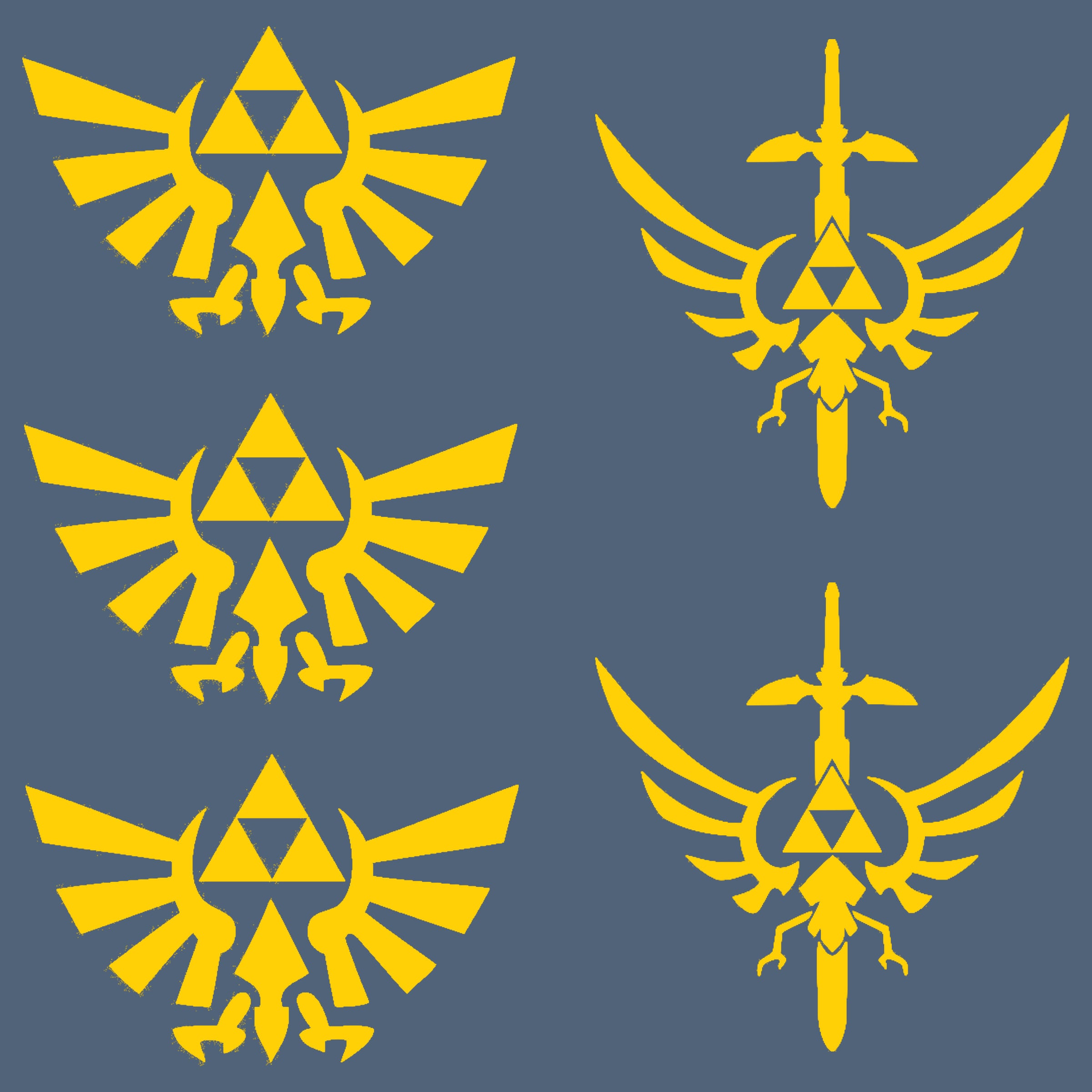 The Legend of Zelda Triforce Master Sword Lot of 5 Vinyl Decal | Etsy