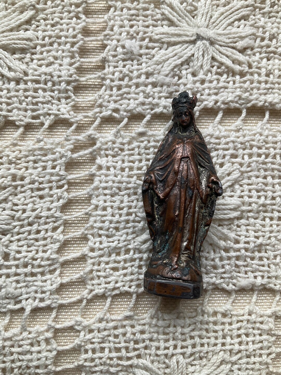 Statuette of the Virgin Mary, Copper, 1920 - Etsy